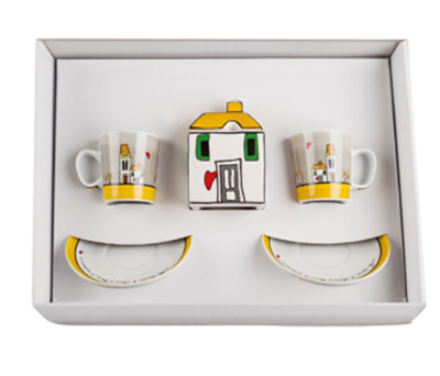 Komplet Espresso set 3 - Le Casette, Yellow