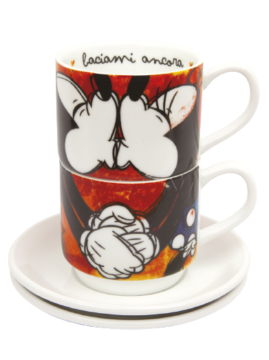 Šolje sa tacnom Espresso set 2 - Disney, Mickey and Minnie