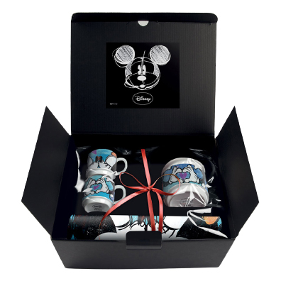 Komplet Espresso set 4 - Disney, Mickey and Minnie, Love Sweet Love, Blue