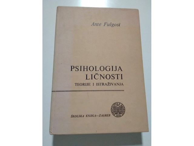 Psihologija ličnosti - Ante Fulgosi