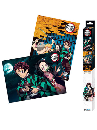 Poster set 2 Chibi - Demon Slayer, Group & Duo