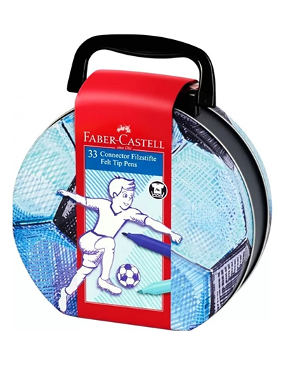 Flomasteri set 33 - Faber-Castell, Connector, Soccer