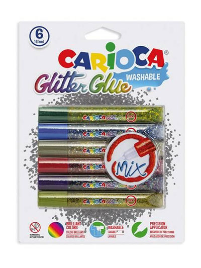 Lepak set 6 - Carioca, Glitter, mix 10.5ml