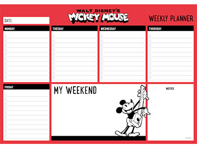 Stoni planer A4 - Disney, Mickey Mouse, Weekly