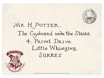 Mali limeni znak - HP, Letters