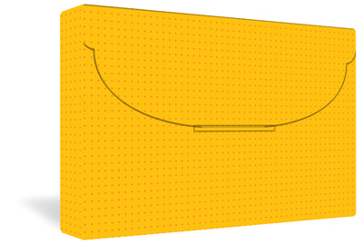 Kutija za knjigu - Žuta sa tačkicama
