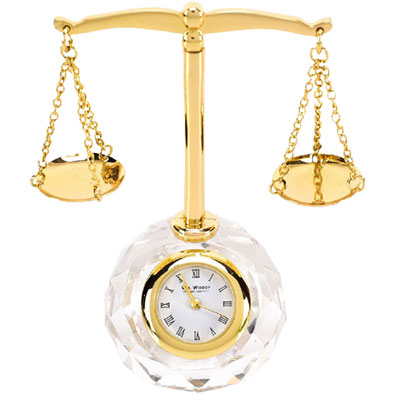Stoni sat - Mini Clock, Scales of Justice