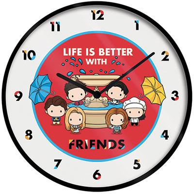 Zidni sat - Friends, Life is better with Frineds, Chibi