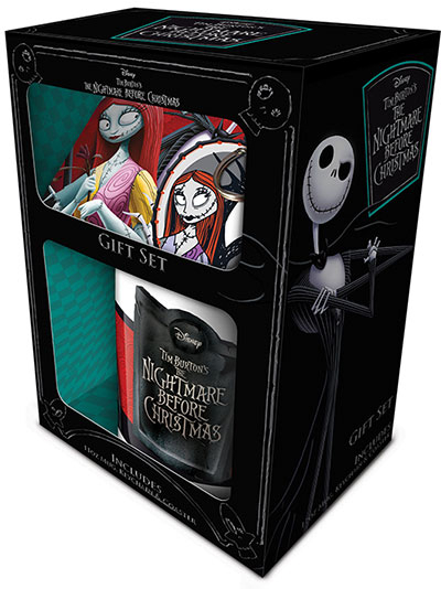 Set šolja, privezak i podmetač - Nightmare Before Christmas, Jack & Sally