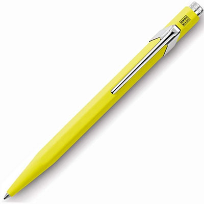 Caran d'Ache 849 Ballpoint Pen, Popline Metal-X, Yellow Fluo