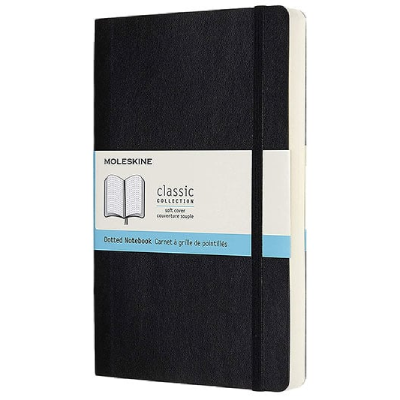 Moleskine - Classic Expanded Dotted Paper Notebook, Color Black