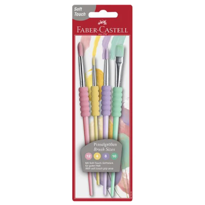 Faber Castel cetkica soft grip set 1/4 pastel