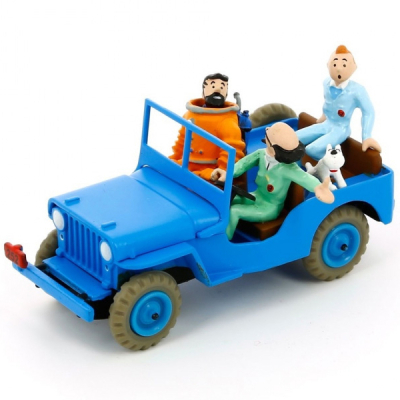 Figura - TinTin, Car Blue Willys CJ2A