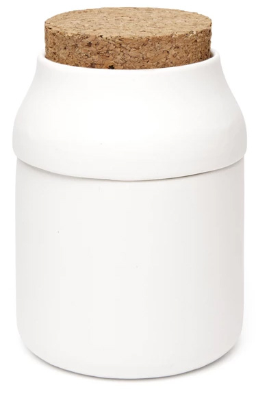 Herb Grinder + Jar Large White