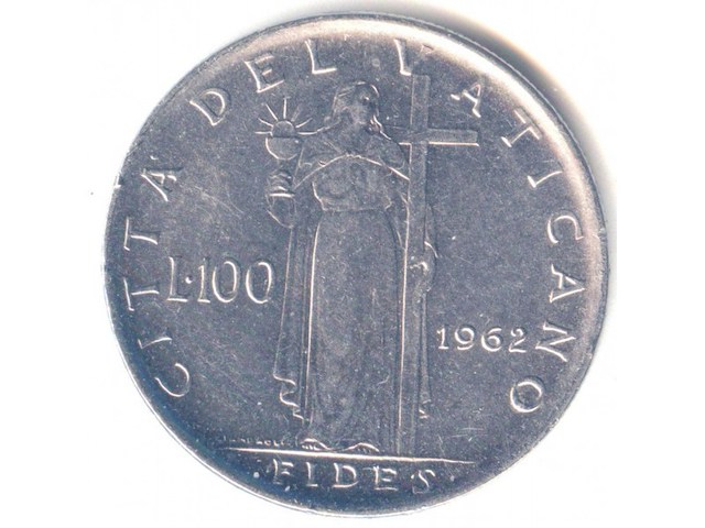 Vatikan 100 lire 1962 UNC stainles steel