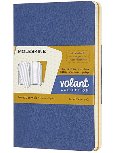 Moleskine Volant Pocket Ruled Forget Journals - Blue Amber/Yellow