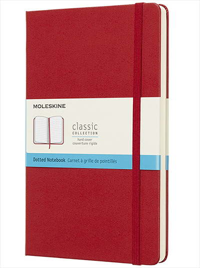 Moleskine Scarlet Red Notebook Large Dotted Hard