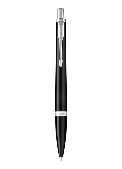 Urban Ballpoint Pen, Muted Black and Chrome Trim with Medium Point Blue