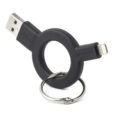 Charge And Sync Keychain Black