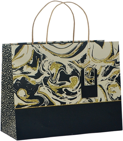 Ukrasna kesa L Deco Marble Gold/Black