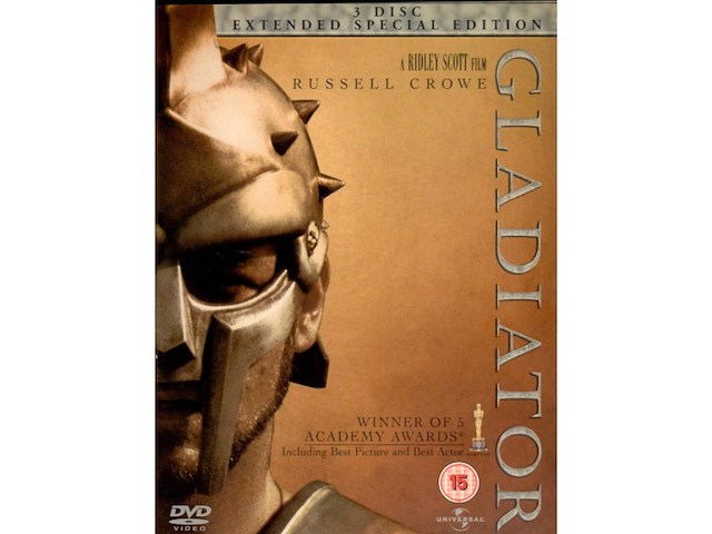 DVD GLADIJATOR BOX SET EXTENDED EDITION 3 DISKA