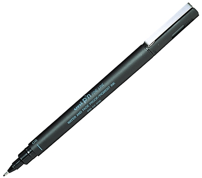 Uni Marker Pin, Crni, 08-200