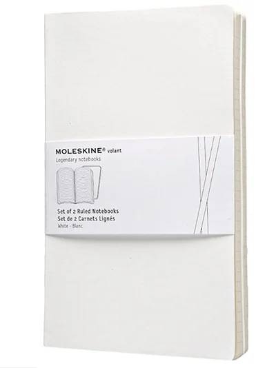 Moleskine - Set of 2 Notebooks, White - Large