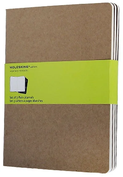 Moleskine - Set of 3 Notebooks - Extra Large, Brown