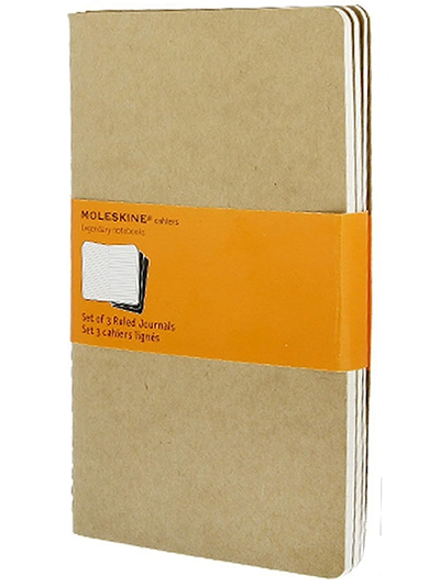 Moleskine - Set of 3 Notebooks, Brown
