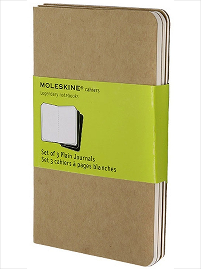 Moleskine - Set of 3 Notebooks, Brown