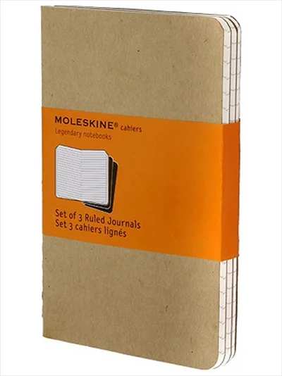 Moleskine - Set of 3 Notebooks, Brown