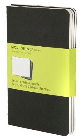 Moleskine - Set of 3 Notebooks, Black