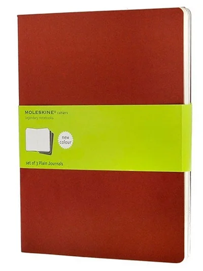 Moleskine - Set of 3 Notebooks, Cranberry Red - Extra Large