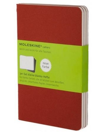 Moleskine - Set of 3 Notebooks, Cranberry Red - Large