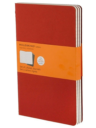 Moleskine - Set of 3 Notebooks, Cranberry Red - Large