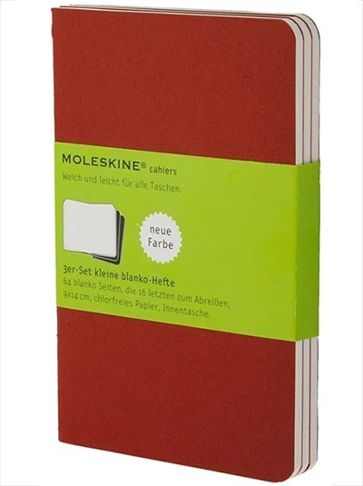 Moleskine - Set of 3 Notebooks, Cranberry Red