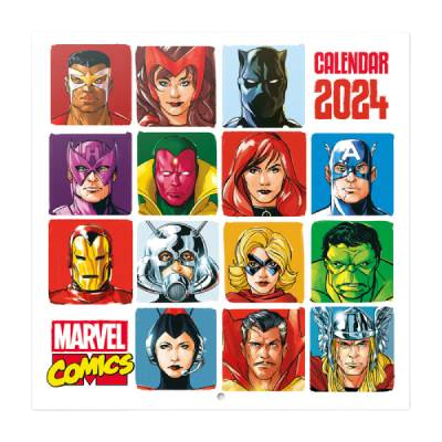 Zidni kalendar 2024 - Marvel, Comics, 30x30 cm