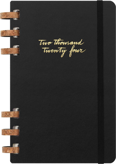 Moleskine - Life Planner 2024, 12 Months, Large, Black, Spiral