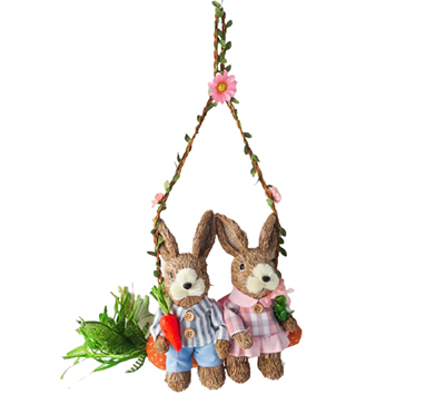 USK viseća dekoracija - Two Bunnies On Swing