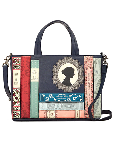 Torba Grab - Jane Austen, Navy, 31x22x9.5 cm