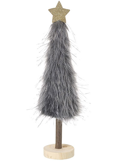 NG Dekoracija - Silver Tree With Fur