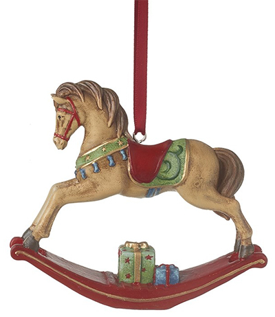 NG ukras - Hanging resin rocking horse