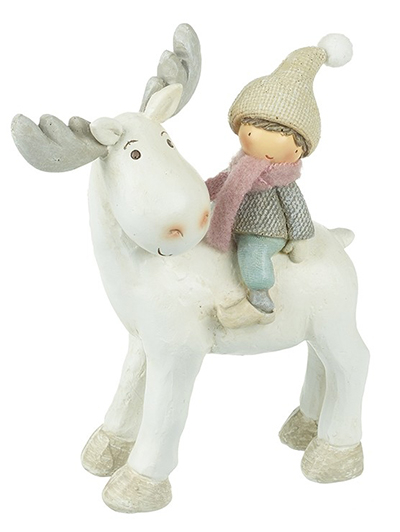 NG figura - Standing reindeer with boy