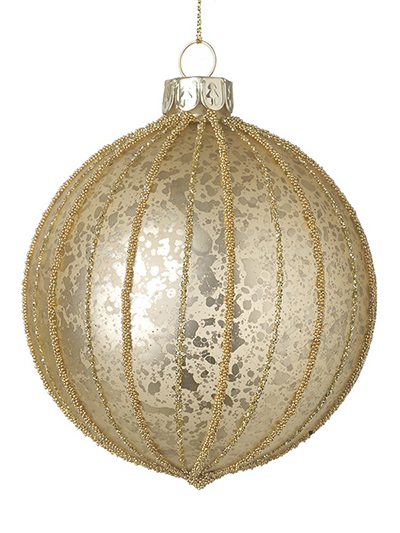 NG ukras - Gold mottled glass bauble