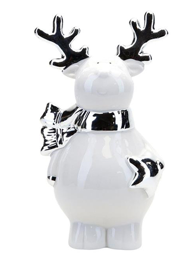 NG Figura - White and Silver Reindeer