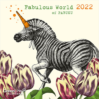 Zidni kalendar 2022 - GreenLine Fabulous World of PABUKU 17.5x17.5 cm