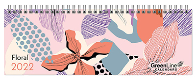 Zidni kalendar 2022 - GreenLine Floral 2022 29.7x10.6