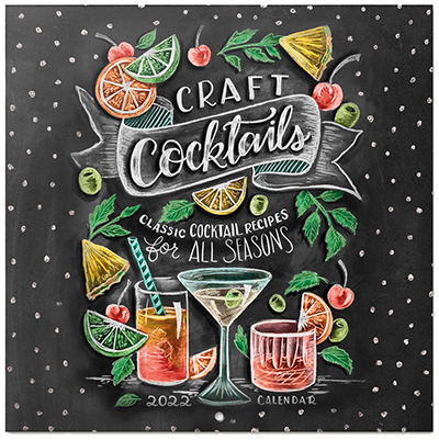 Zidni kalendar 2022 - Lily & Val Cocktails, 30x30 cm