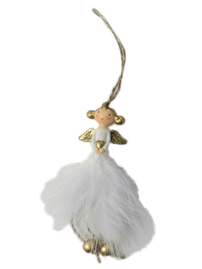 Novogodišnji ukras - Angel with fluffy dress