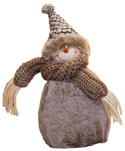 Novogodišnja figura - Snowman in Fur Coat